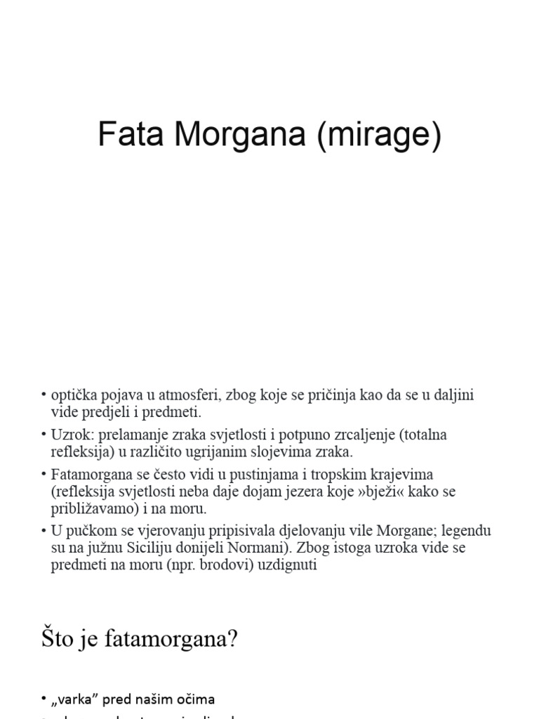 Fata Morgana (Mirage) | PDF