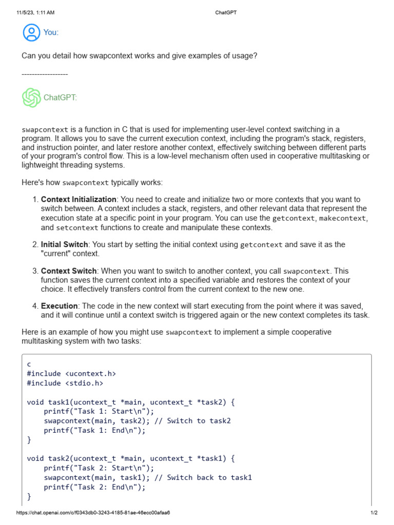 ChatGPT Swap Context | Download Free PDF | Programming | Computer Program