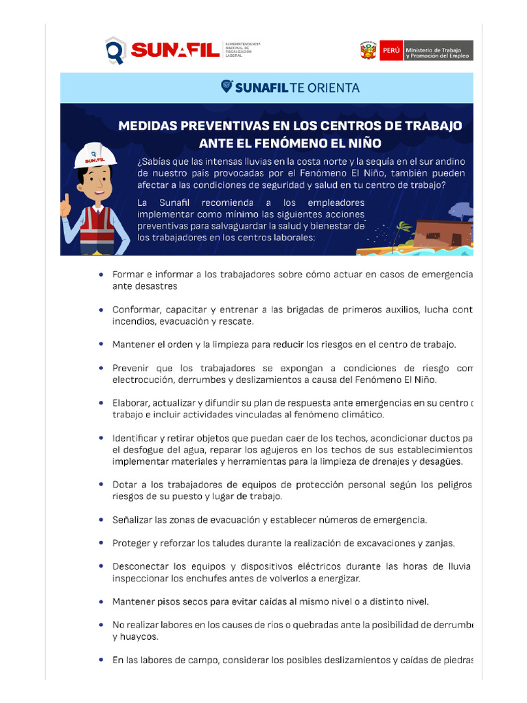 Sunafil Medidas Preventivas | PDF