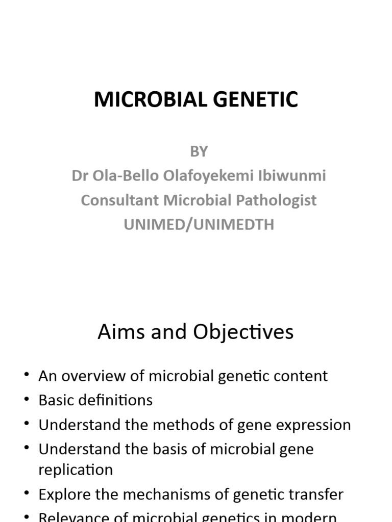 MICROBIAL GENETIC - PPTX For Medical Student | PDF | Gene | Rna