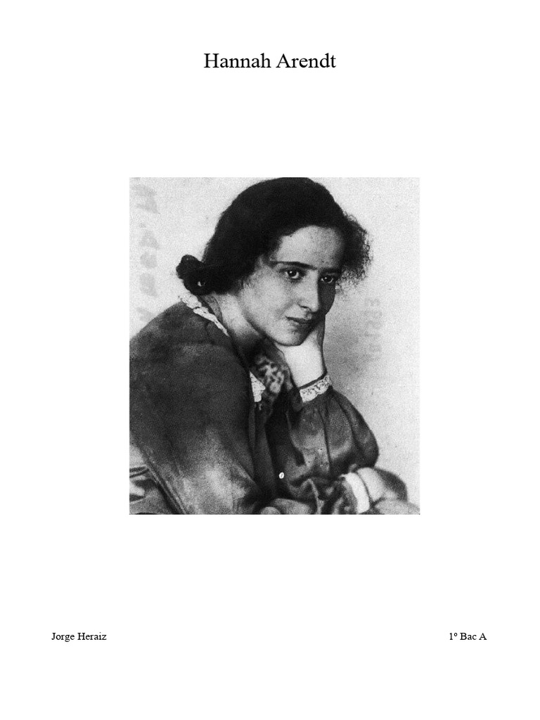 Trabajo Filosifia | PDF | Hannah Arendt | Existencialismo