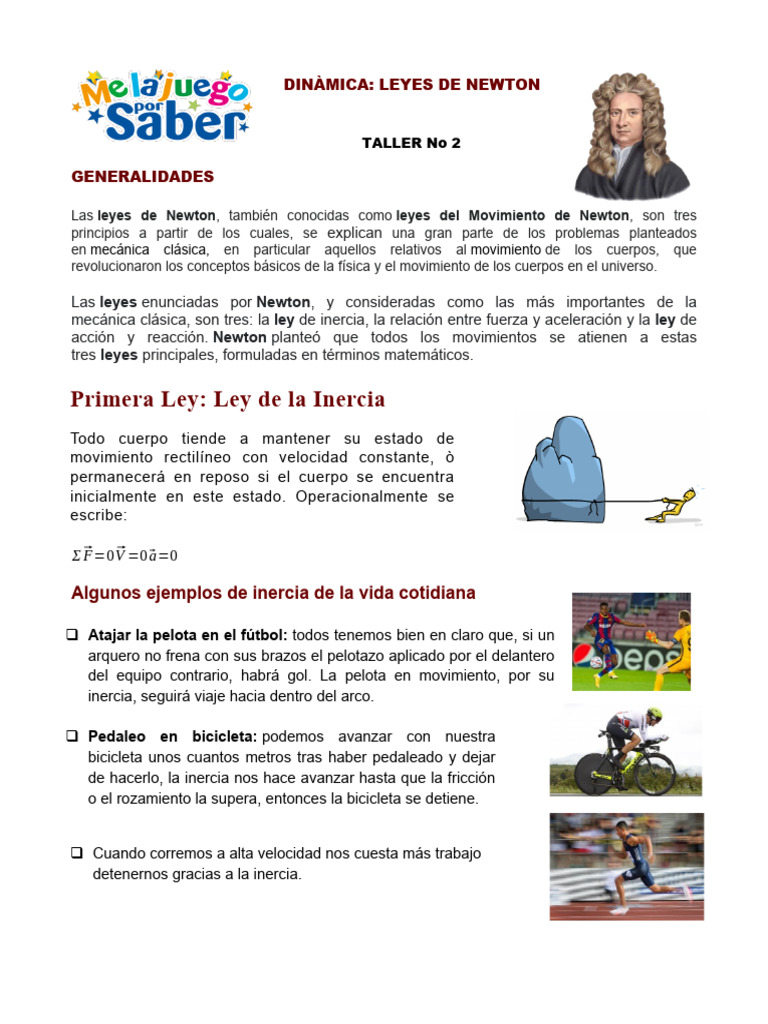 Leyes de Newton: Fundamentos y Ejemplos | PDF | Las leyes del ...