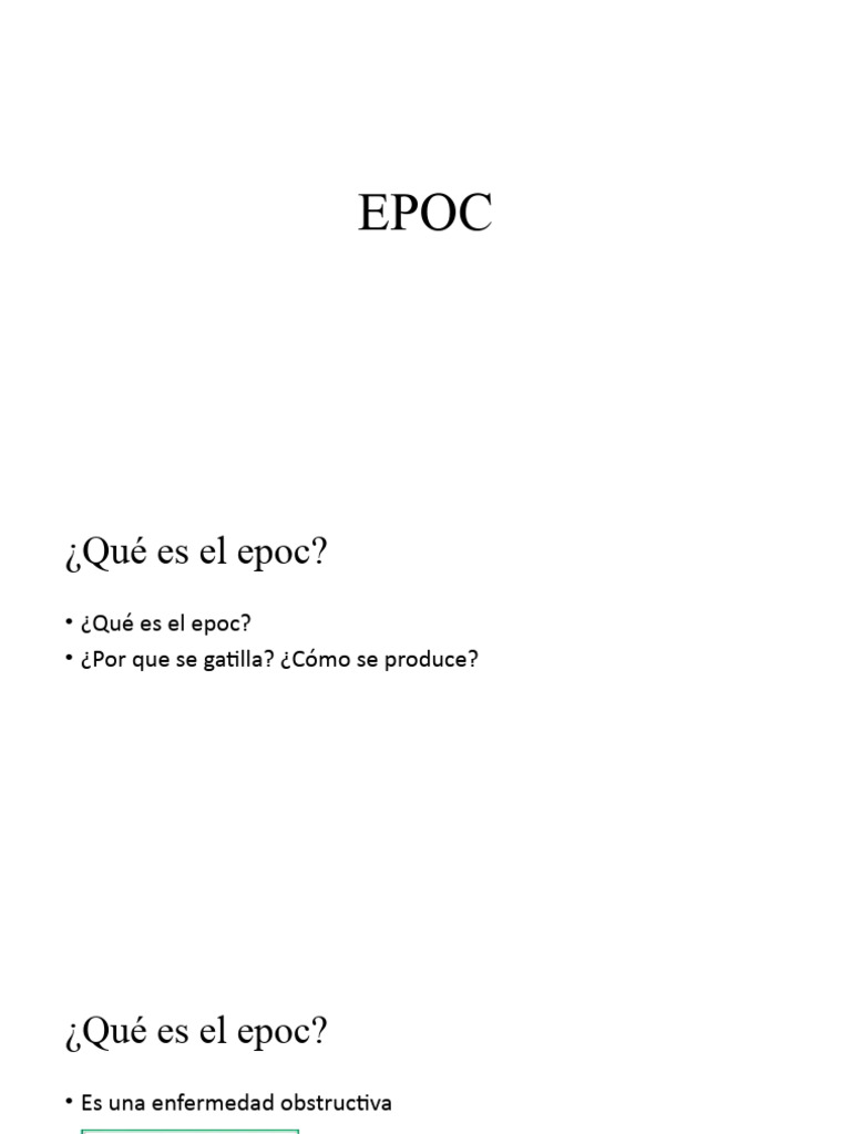 EPOC clase | PDF