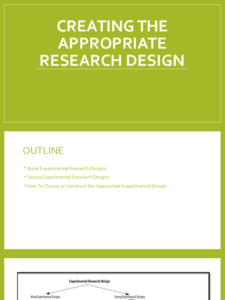 Chapter 8 - Creating The Appropriate Research Design | PDF | Experiment ...