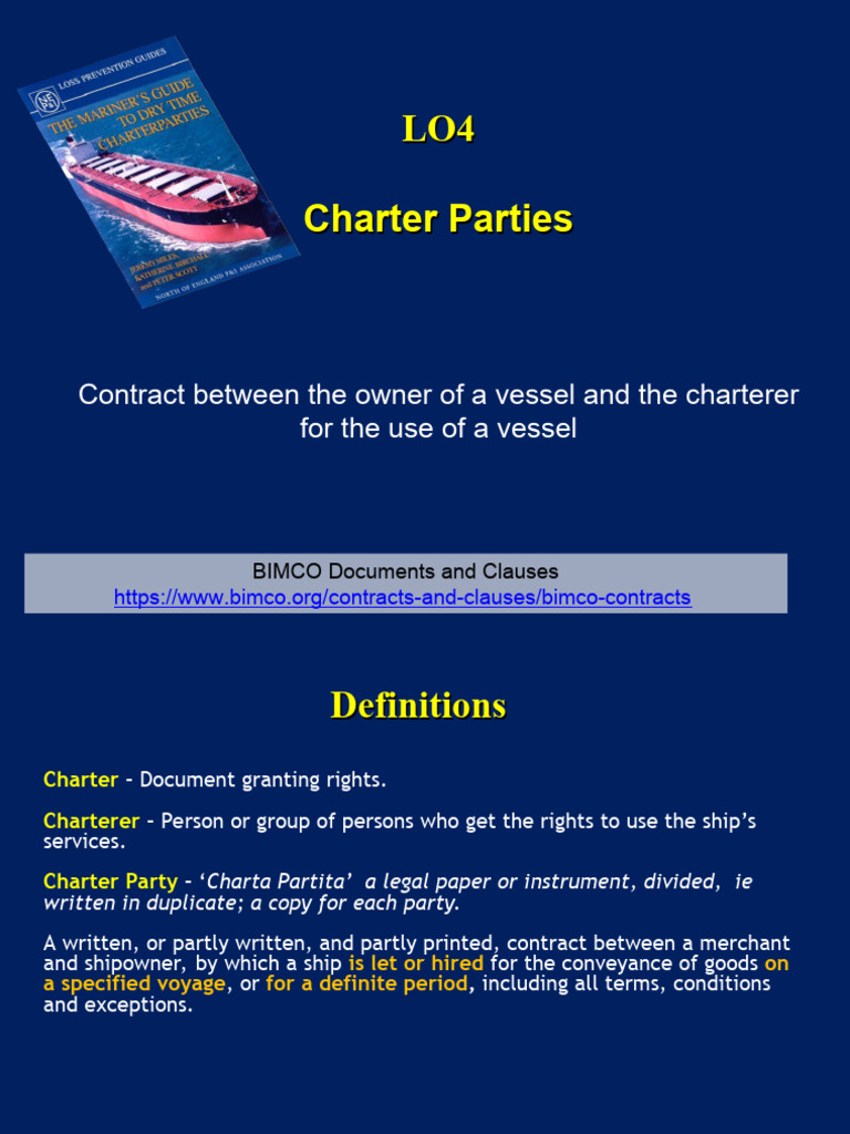 Charter Party Contracts Explained | PDF | Oil Tanker | Ships