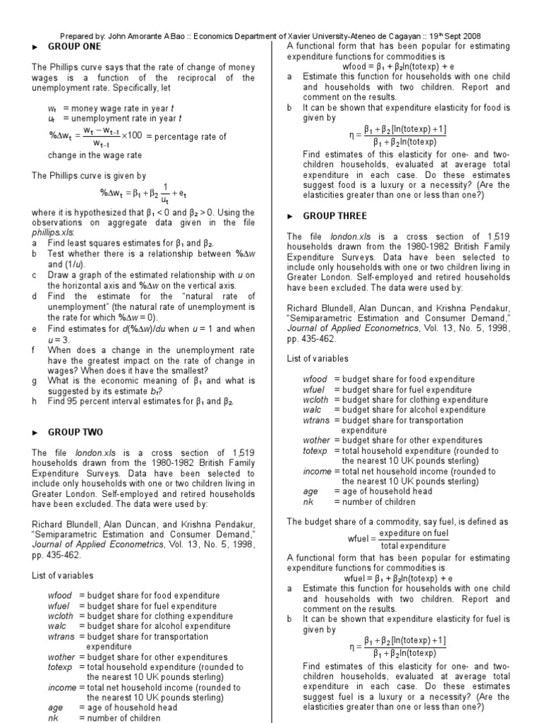Econ 75 (Econometrics) Group Assignment | PDF | Dietary Fiber | Diet ... Econ 75 (Econometrics) Group Assignment | PDF | Dietary Fiber | Diet ...