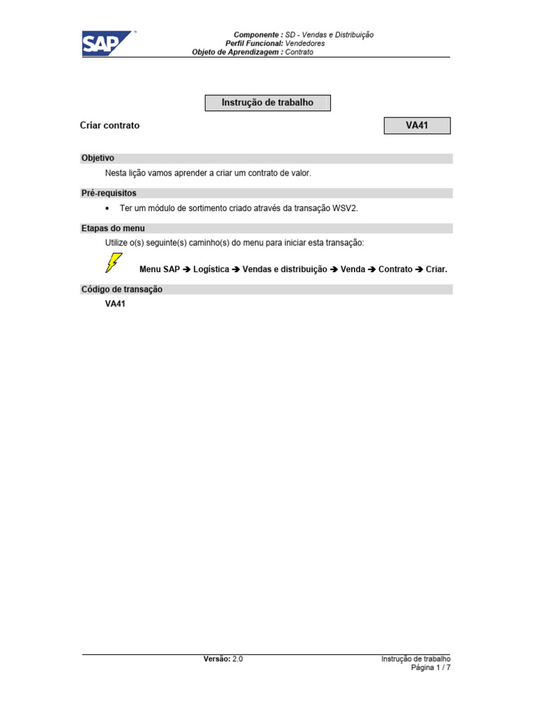 Va41 Criar Contrato | PDF | Informática | Economias