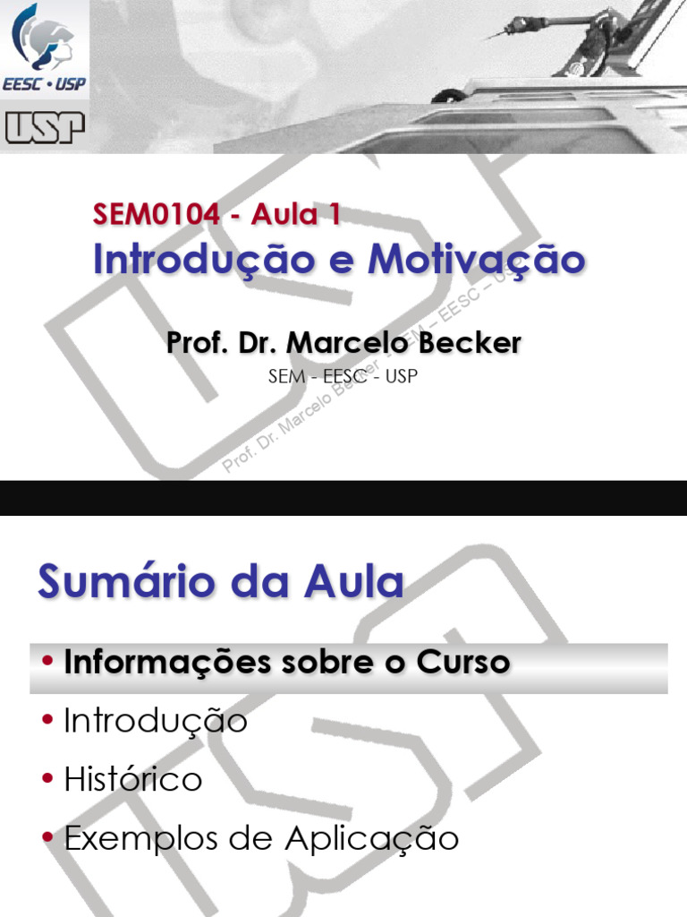 Aula1-Mecanismos-Introdução e Motivação - Marcelo Becker | PDF