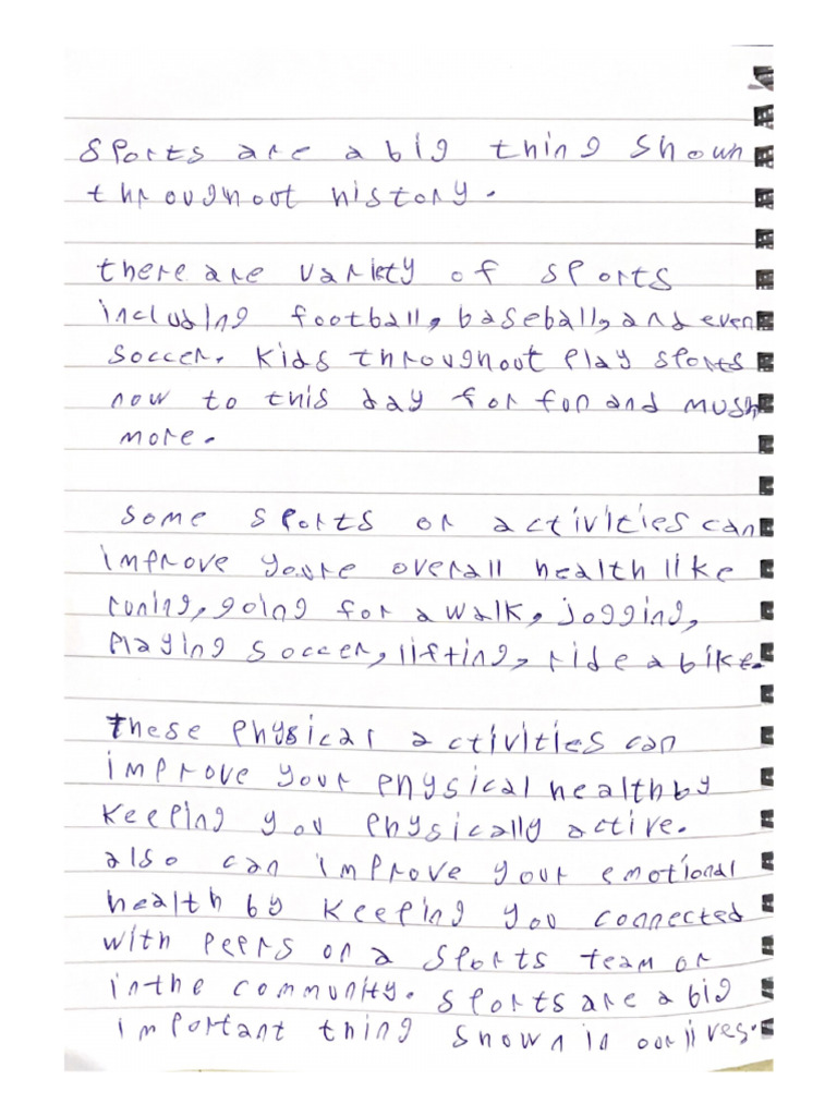 Paragraph About Sports | PDF
