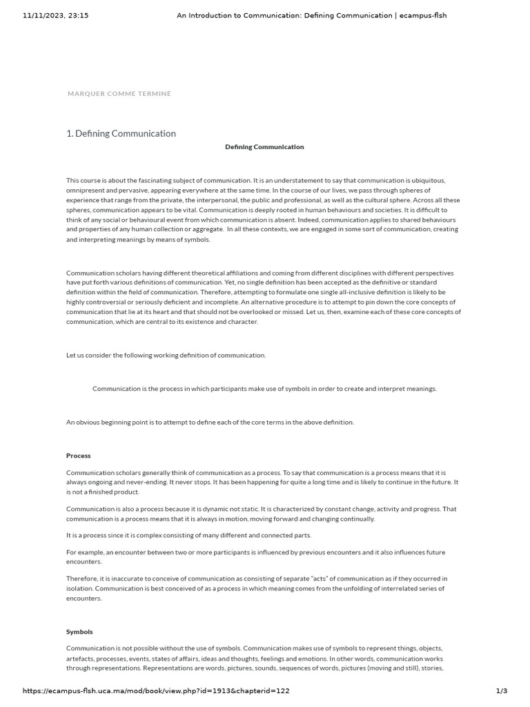 An Introduction To Communication - Defining Communication - Ecampus ...