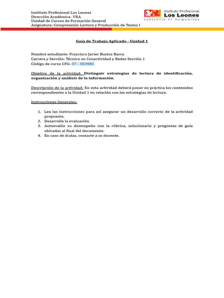 Guía Numero 1 Fco | PDF