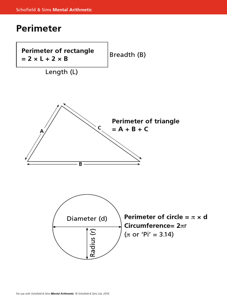 Mental Arithmetic Maths Facts Perimeter | PDF