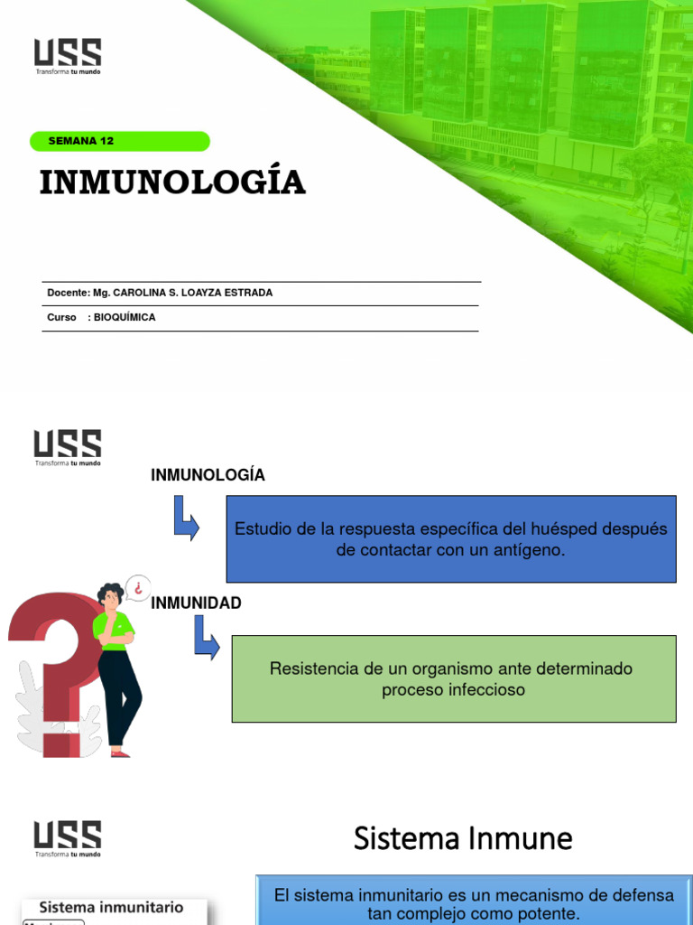 Semana 12 Inmunología | PDF | Sistema inmune | Anticuerpo