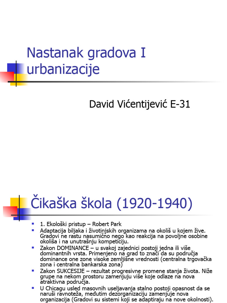Razvoj Gradova I Urbanizacije | PDF