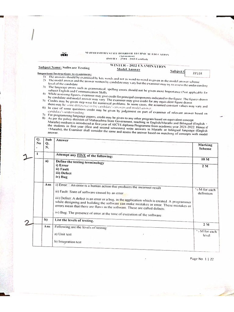 Winter 22 Model Answer Paper Nit Polytechnic Nagpur | PDF