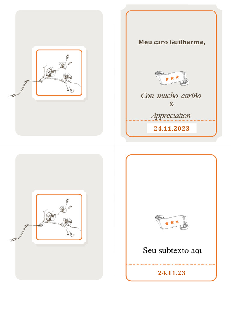 Cartão diário estilo pergaminho | PDF