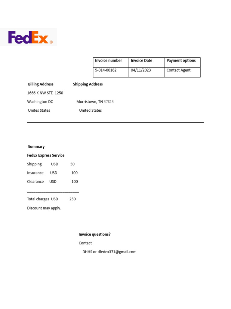 Fedex Invoice-1 | PDF