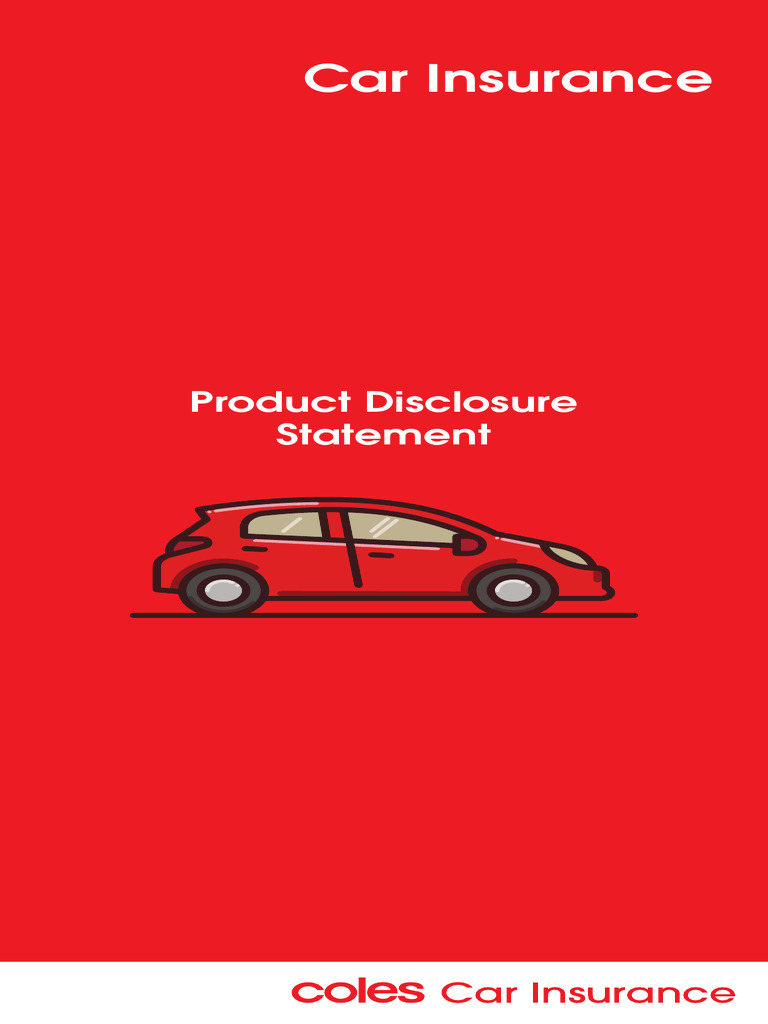 Coles Car Insurance SPDS 0123 | PDF | Credit Card | Legal Liability
