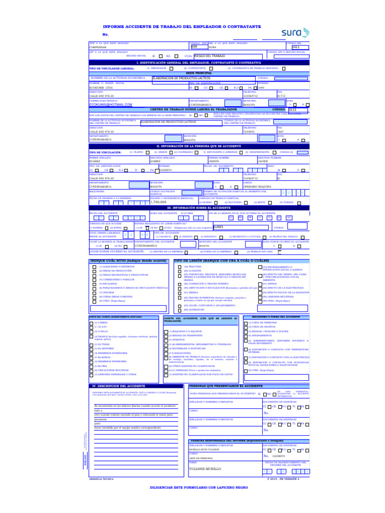 Formato Accidente | PDF