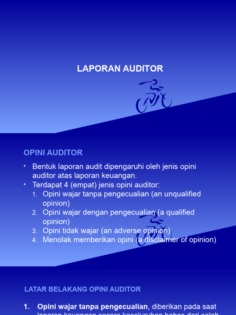 Auditing 2 - Laporan Auditor | PDF