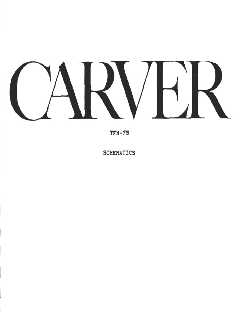 Hfe Carver Tfm-75 Schematics | PDF