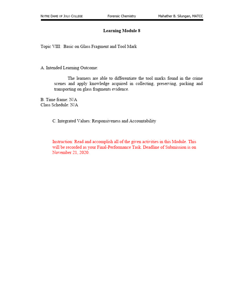 Glass Fragment Evidence in Forensics | PDF | Science & Mathematics