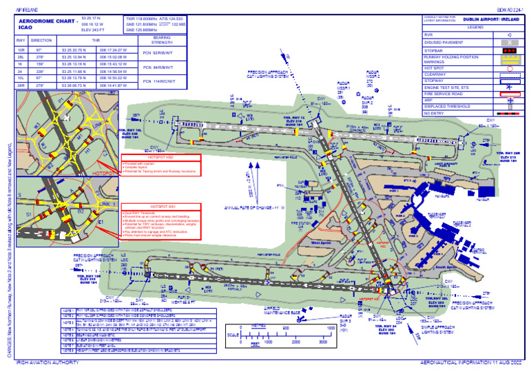 EIDW Aerodome Chart | PDF | Runway | Aviation