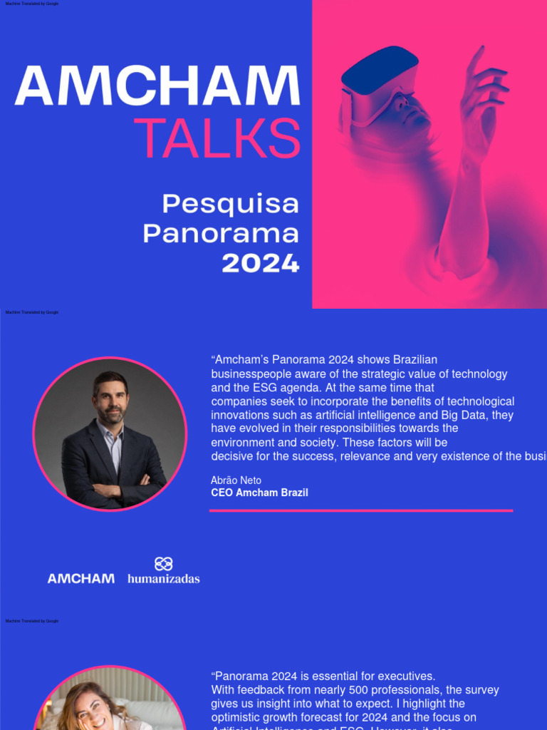 AMCHAM - TALKS - PESQUISA - PANORAMA - 2024 Inglês | PDF | Artificial Intelligence ...