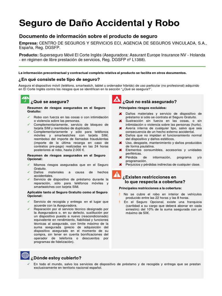 c9b24 20220601 v1 Ipid Superseguro Moviles Eci Con Franquicia | PDF ...