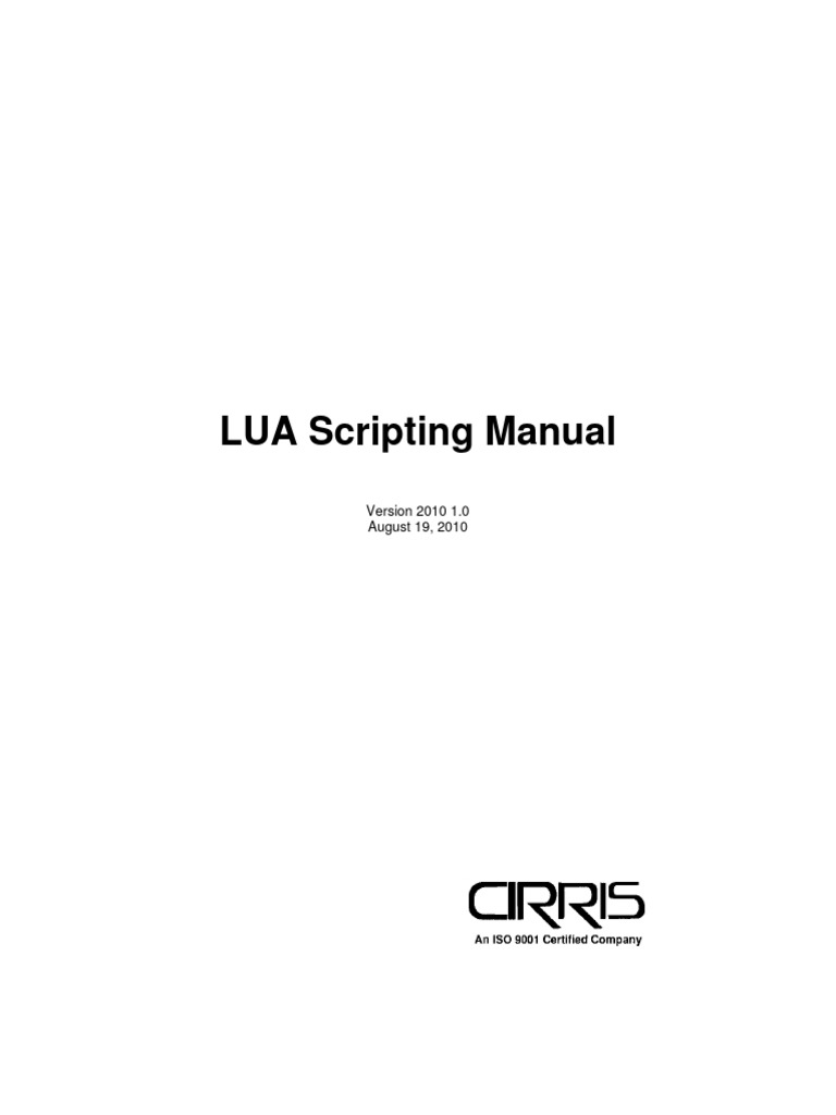 （1100脚本手册）Scripting Manual.2010.1.0 | PDF | Scripting Language | Barcode