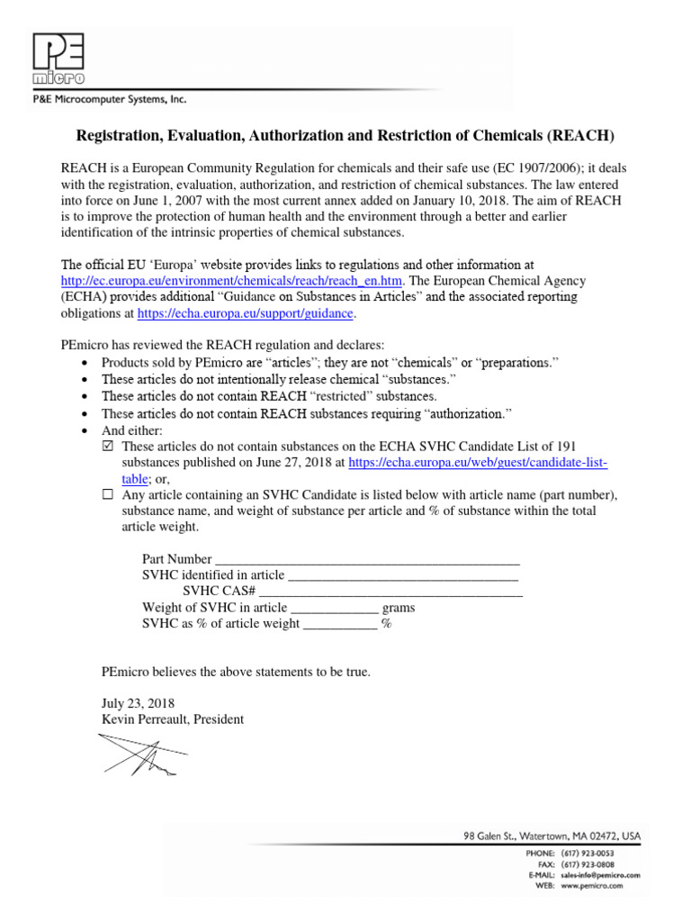 REACH Declaration 2018 | PDF | Self-Improvement