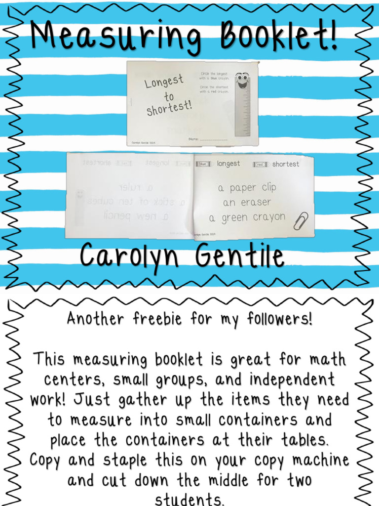 Measuring Booklet!: Carolyn Gentile | PDF