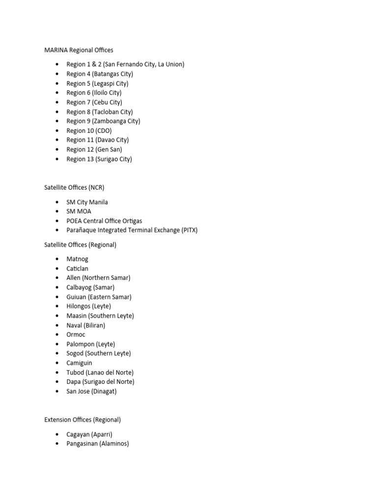 MARINA Offices | PDF