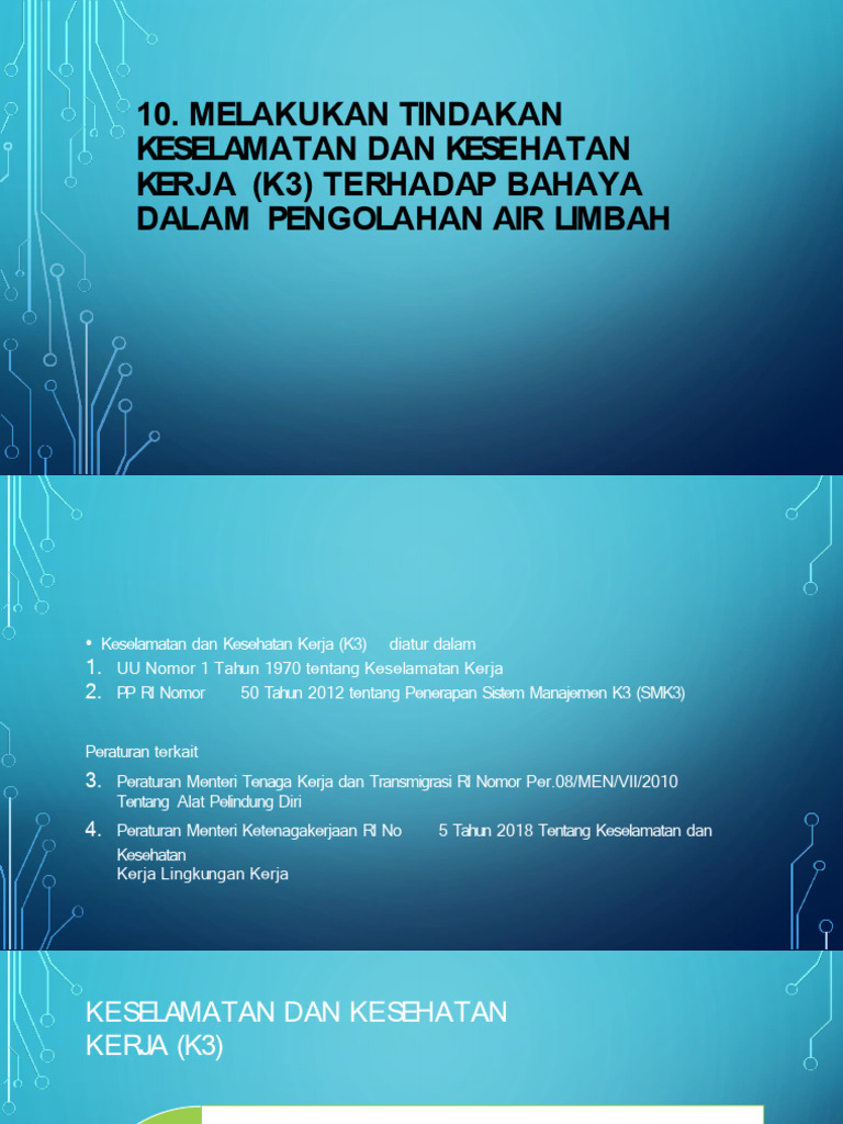 k3 Terhadap Bahaya Dan Pengolahan Air Limbah | PDF