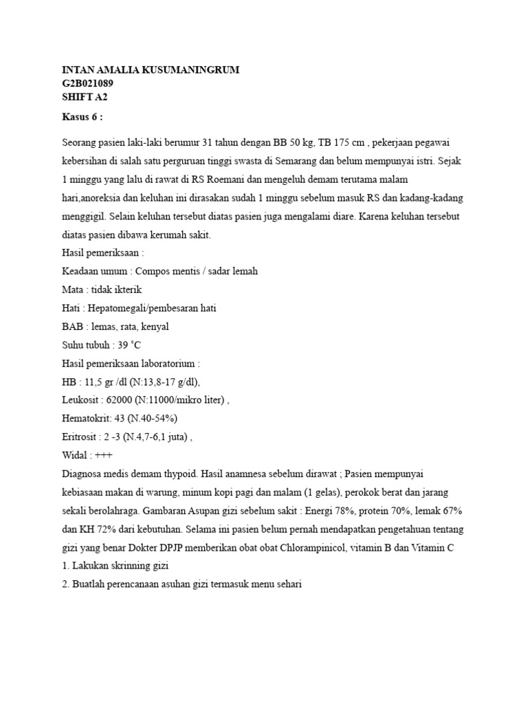 Kasus Demam Tifoid | PDF