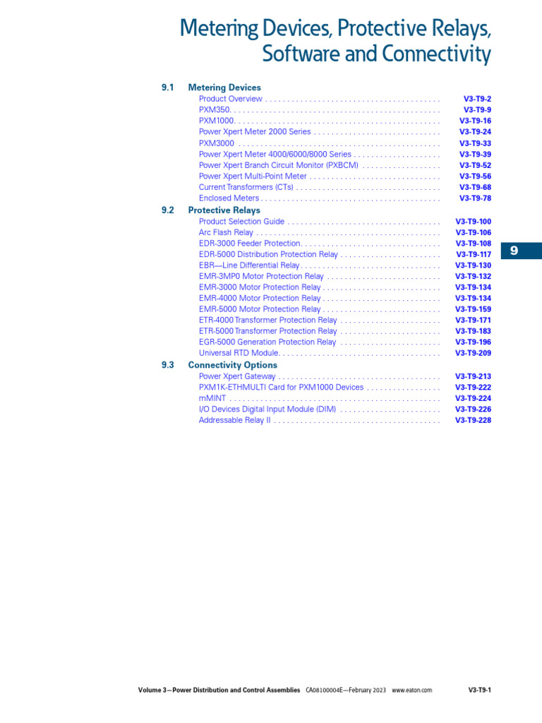 Metering Devices Protective Relays Software and Connectivity v3 t9 ...