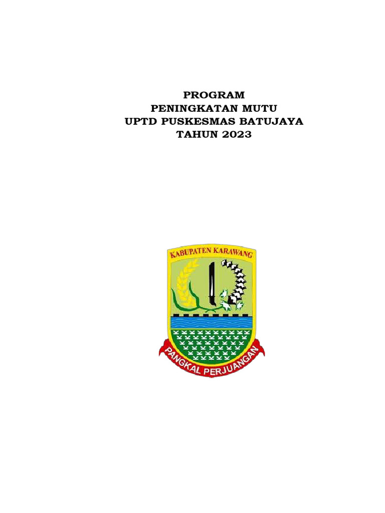 Program Peningkatan Mutu Puskesmas 2023 | PDF