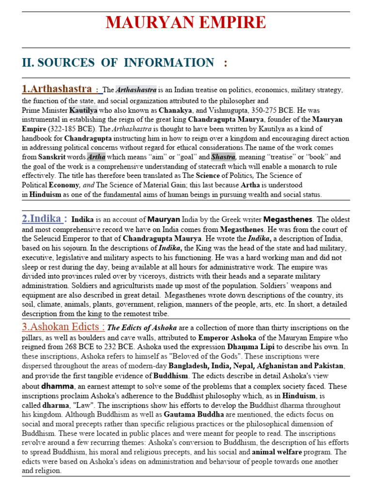 Mauryan Empire | PDF | Ashoka | Indian Religions