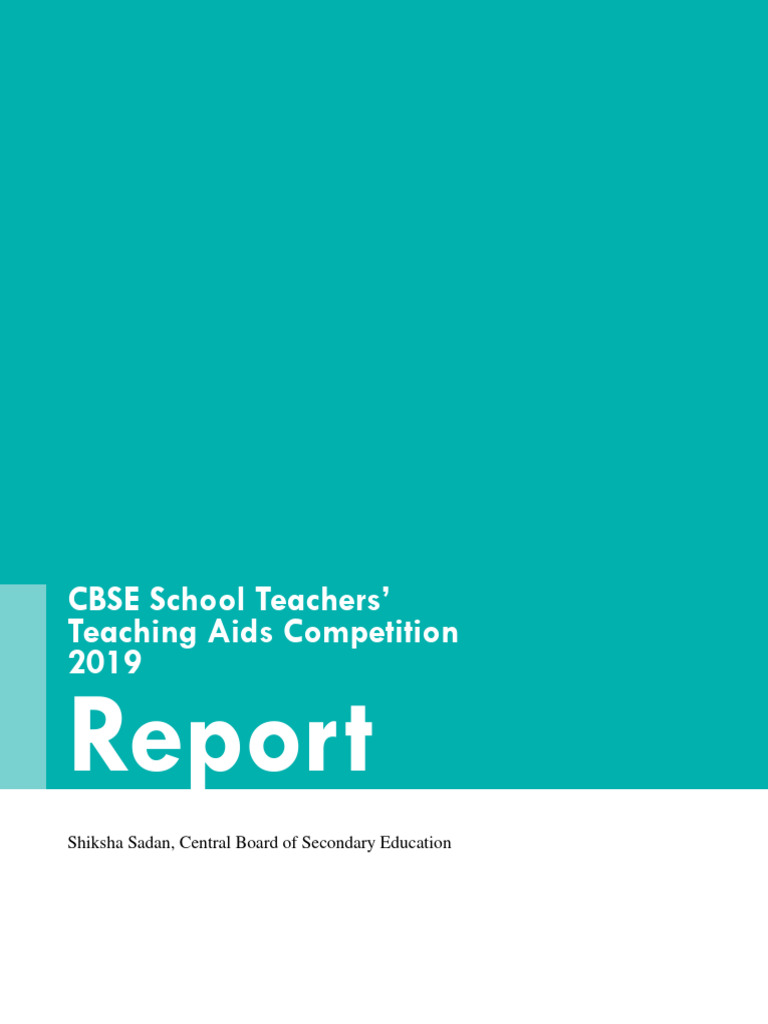 Teaching Aids Competition 2019 Report | PDF | Teachers | Poetry