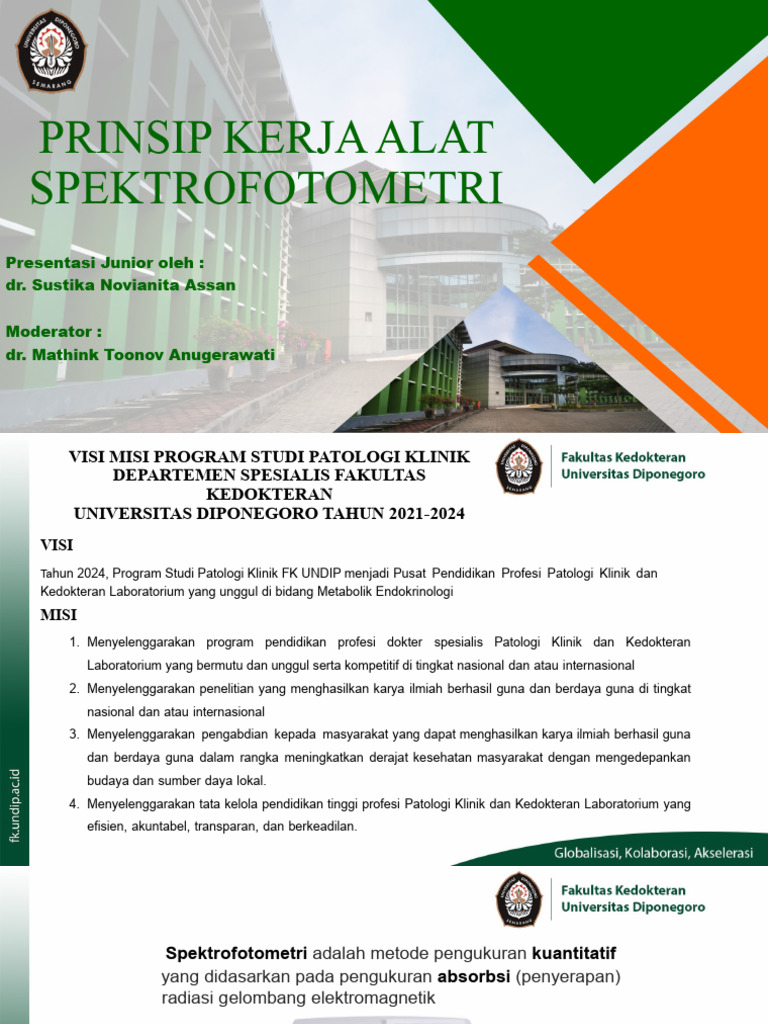Presentasi Prinsip Kerja Alat Spektrofotometri | PDF