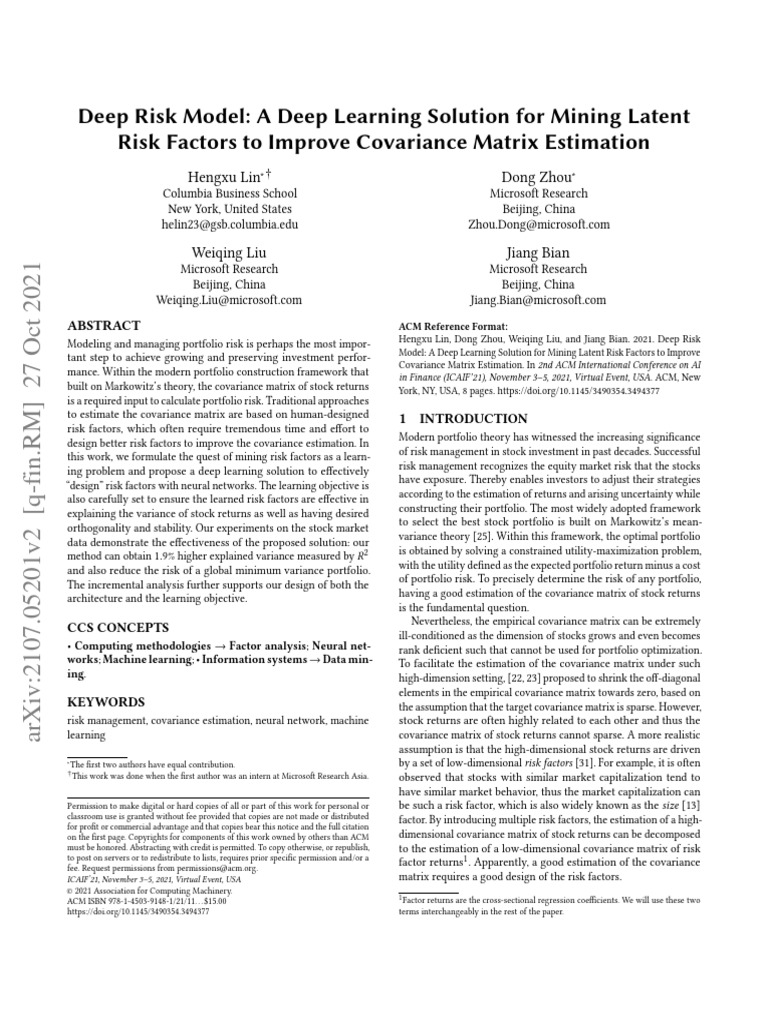 Deep Risk Model Pdf