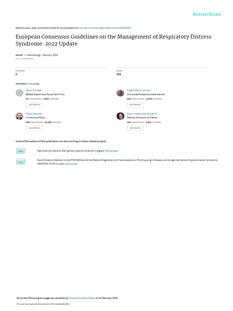 Euro Cons Guidelines - RDS 2022 Update - 2023 | PDF