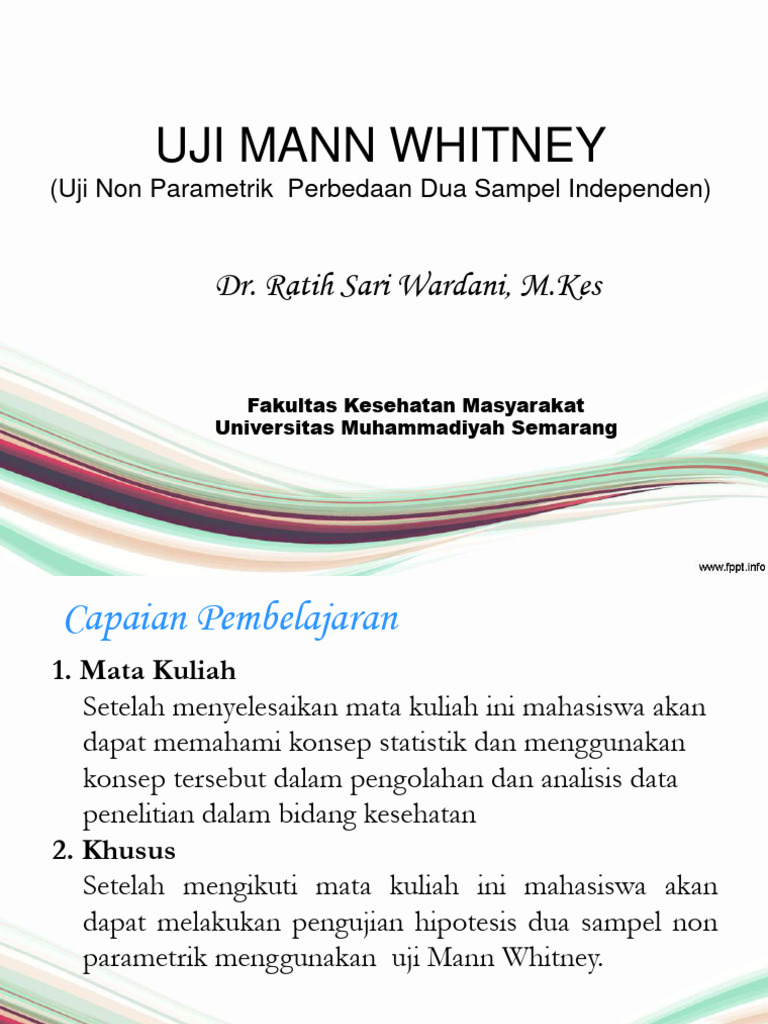 Panduan Uji Mann Whitney untuk Penelitian | PDF