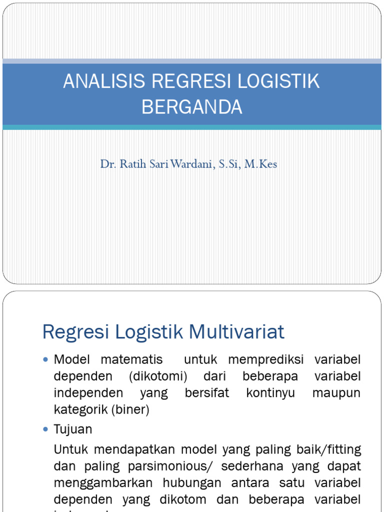 Regresi Logistik Multivariat: Analisis dan Aplikasi | PDF | Bisnis ...