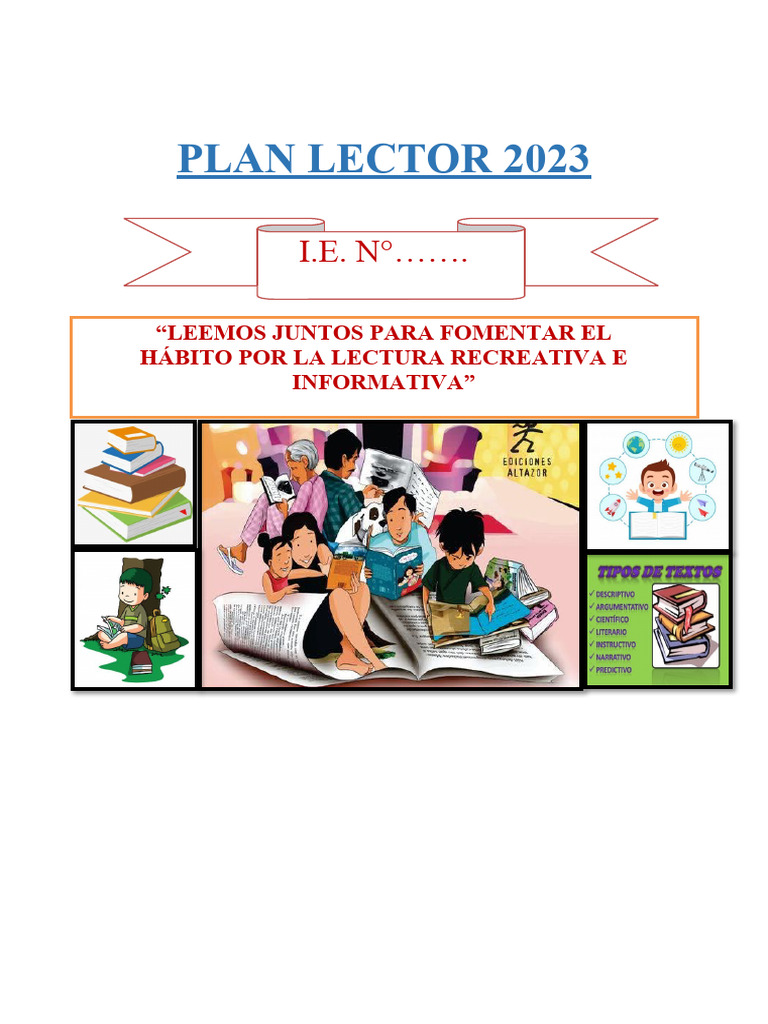 Plan Lector Inicial | Descargar gratis PDF | Evaluación | Enseñando