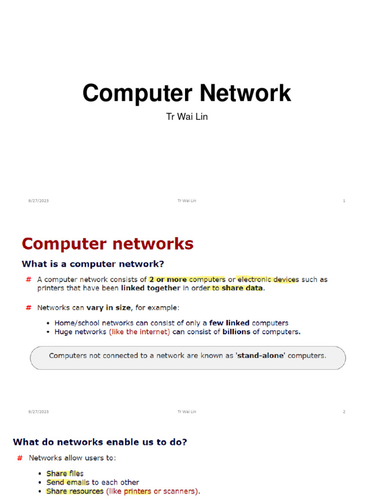 Computer Network | PDF | Computer Network | Internet Protocols