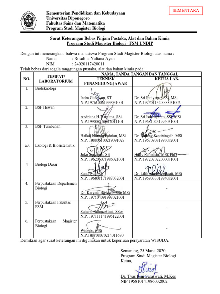 Form-Bebas-Lab-dan-Perpus - Rosalina Ayen | PDF