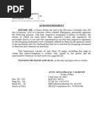 Notary Public Acknowledgment Template | PDF