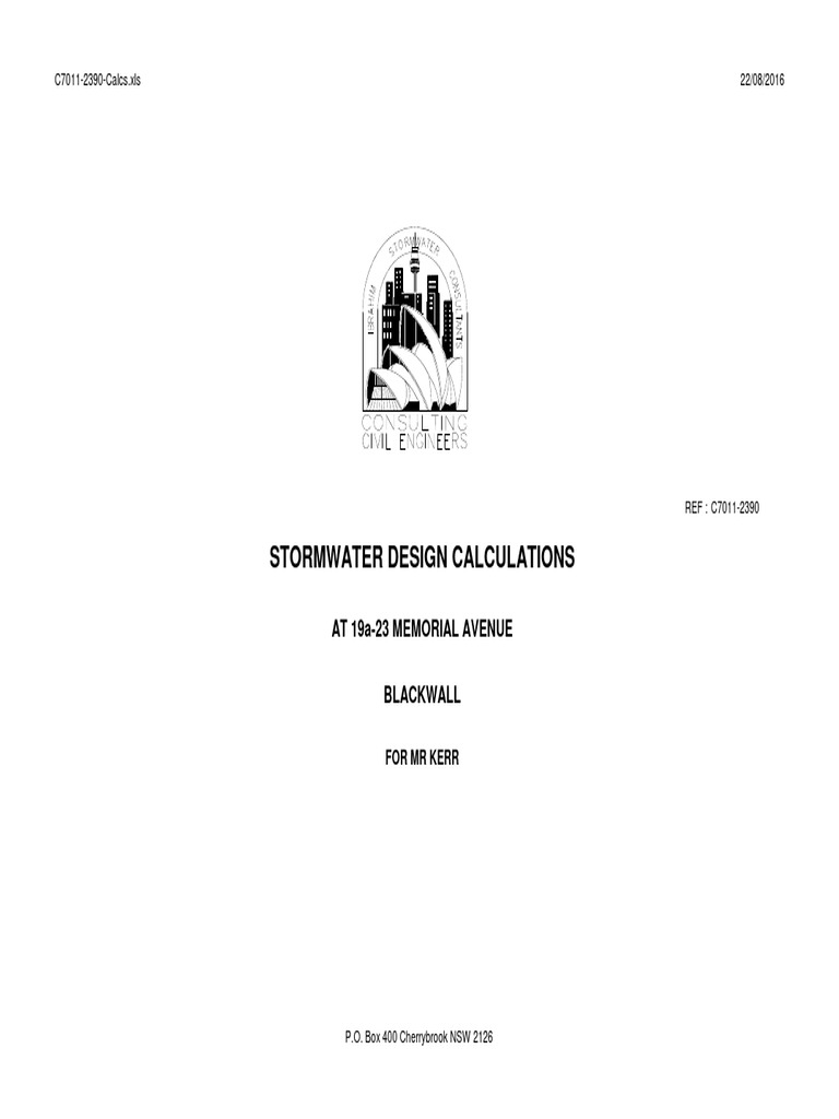 5 Stormwater and Drainage Calculations and Plan | PDF | Bodies Of Water ...