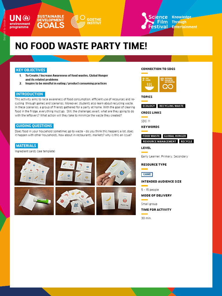 Checked-no Food Waste Party Time | PDF